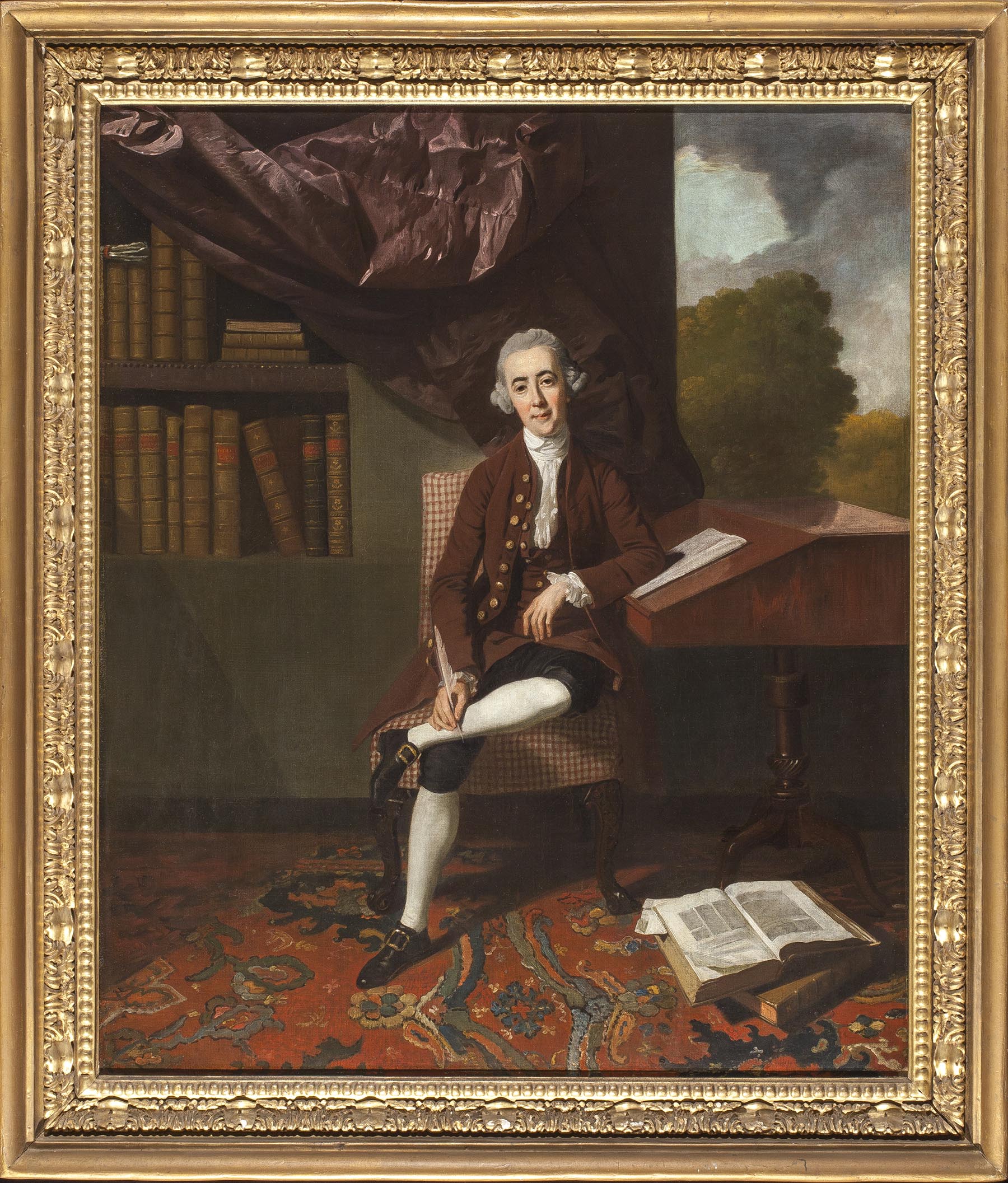 A Portrait of William Stackhouse (1720-71), full Length, seated in an Interior - Rafael ...