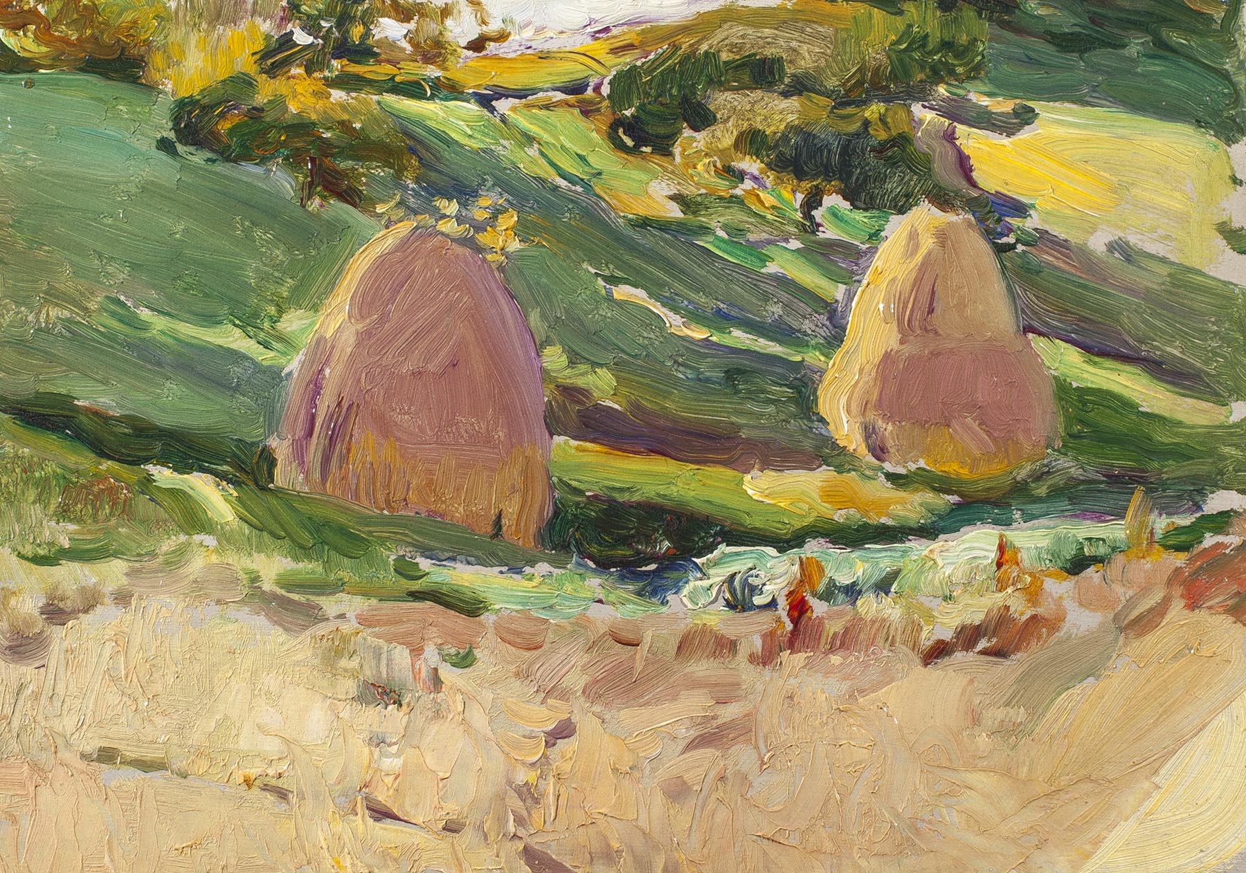 Almiares. Asturias/ Haystacks in a Landscape, Asturias - Rafael ...