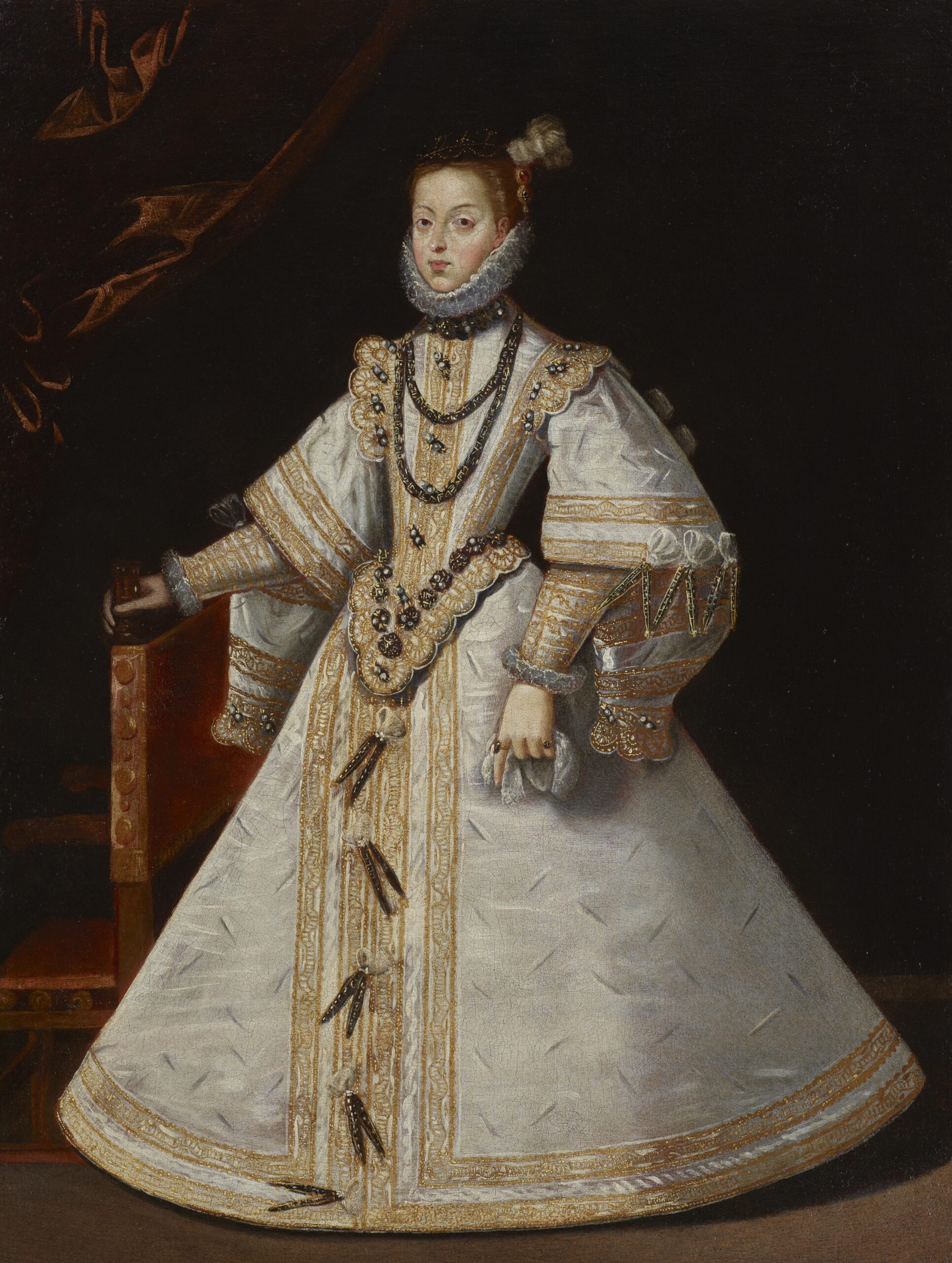 A Portrait of a Lady, probably Anne of Austria, standing, full Length ...