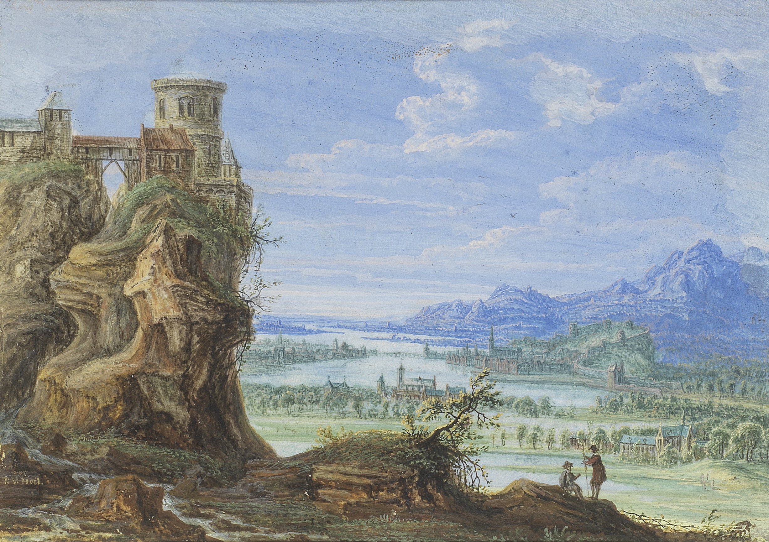 An Extensive River Landscape - Rafael VallsRafael Valls