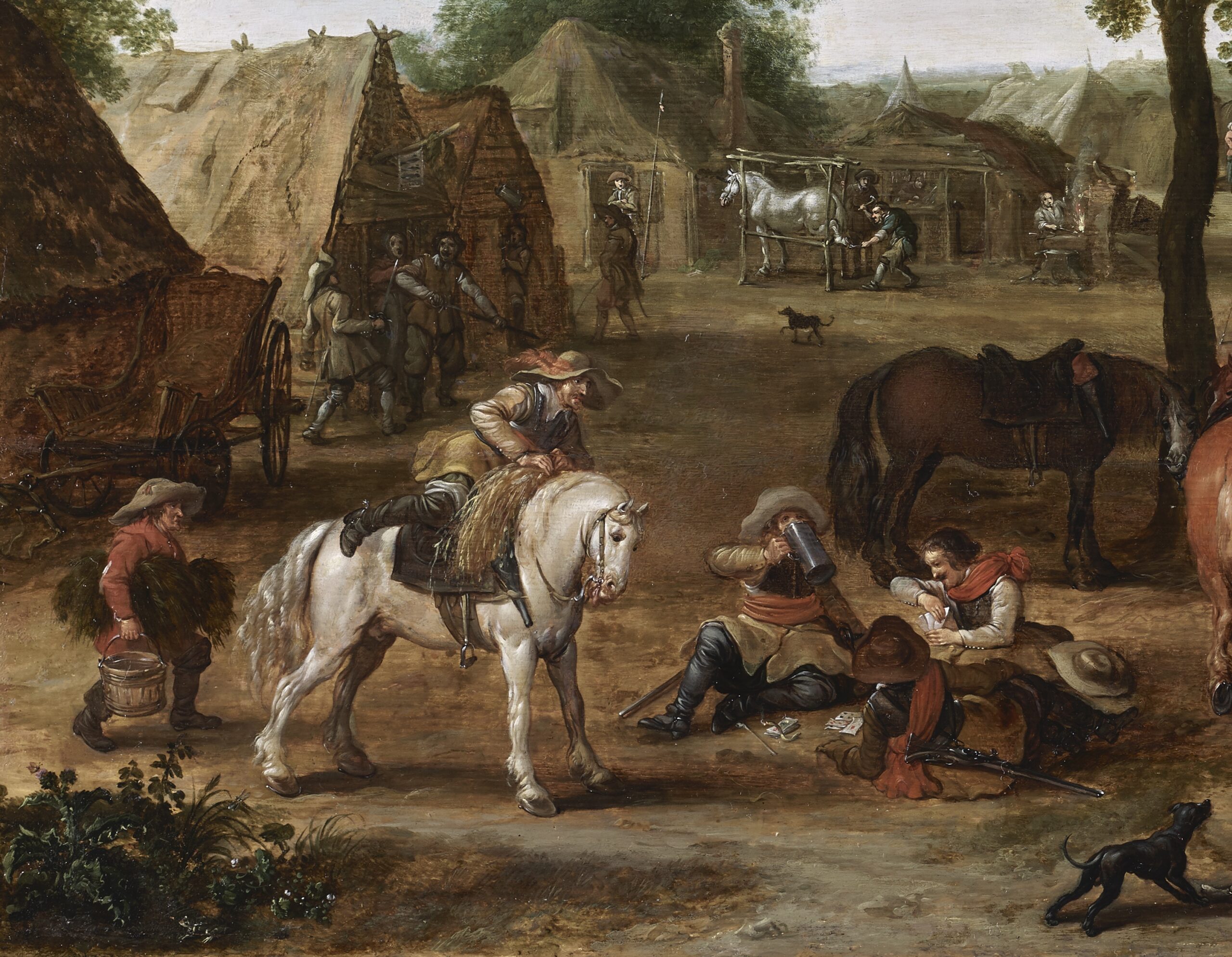 A Cavalry Encampment near S'Hertogenbosch with numerous Figures ...