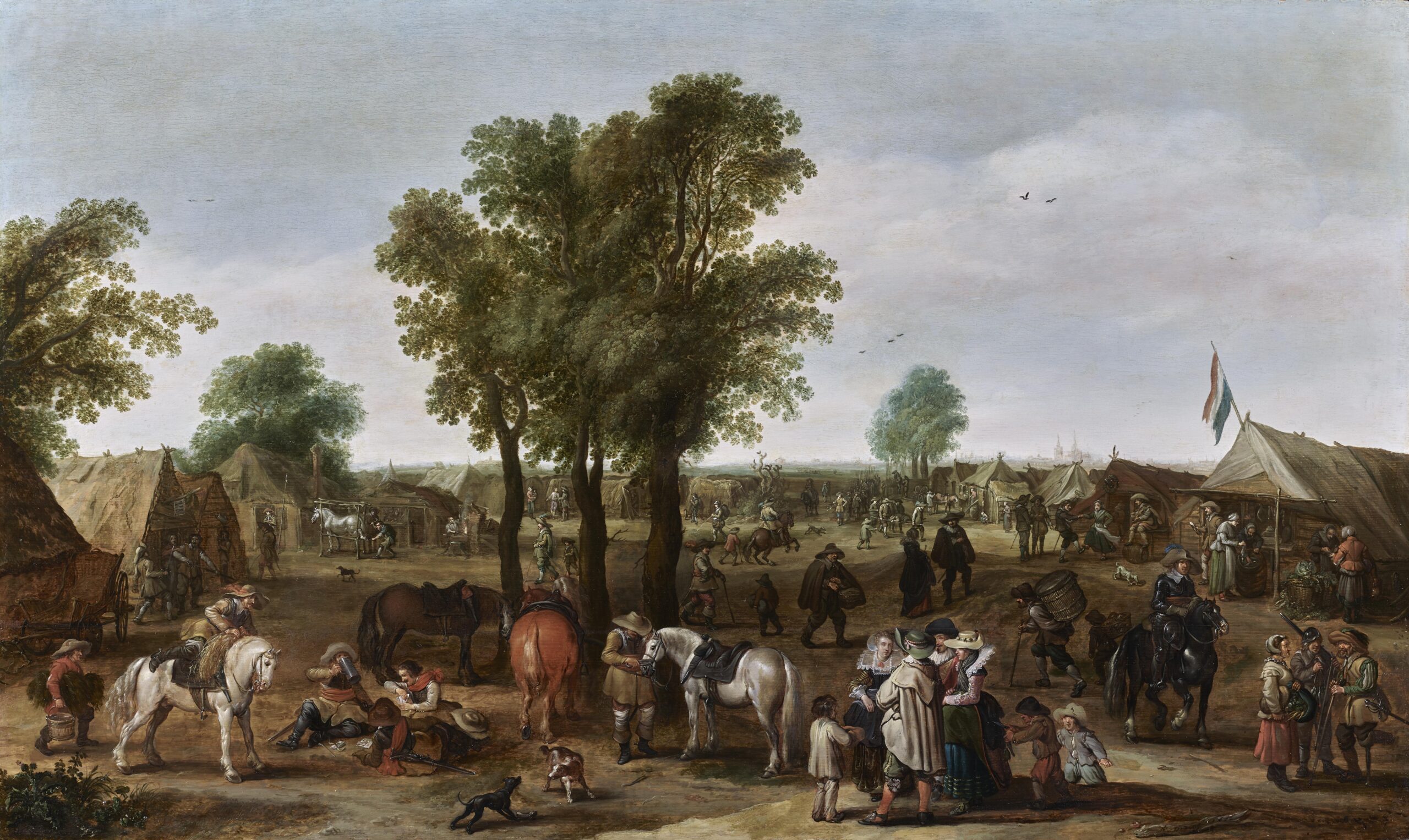 A Cavalry Encampment near S'Hertogenbosch with numerous Figures ...
